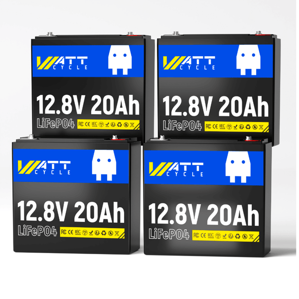 WattCycle 12V 20Ah LiFePO4 Battery for Camping, Fish Finder & RV ...